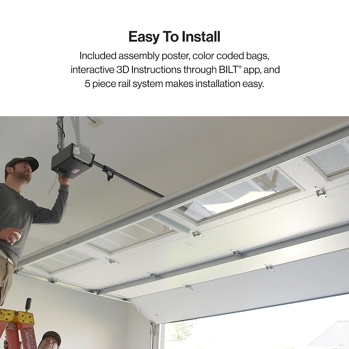 Genie Chain Drive 500 Garage Door Opener - Model 1035 - Reliable Chain Drive Garage Opener,Black