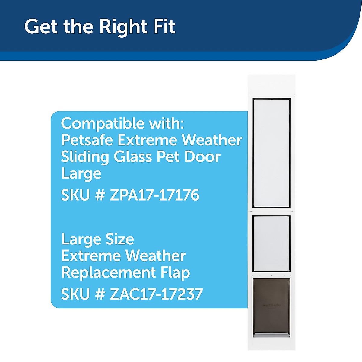 PetSafe Extreme Weather Sliding Glass Pet Door Replacement Flaps – Energy Efficient – Size Large – Compatible Extreme Weather Sliding Glass Pet Door for Dogs and Cats