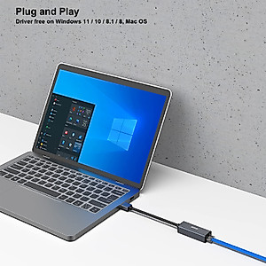 BENFEI Ethernet Adapter 2 Pack, USB 3.0 to RJ45 1000Mbps Gigabit LAN Adapter Compatible for MacBook, Surface Pro, PC with Windows11/10/8/7, XP, Vista, Mac[Aluminium Shell&Nylon Cable]