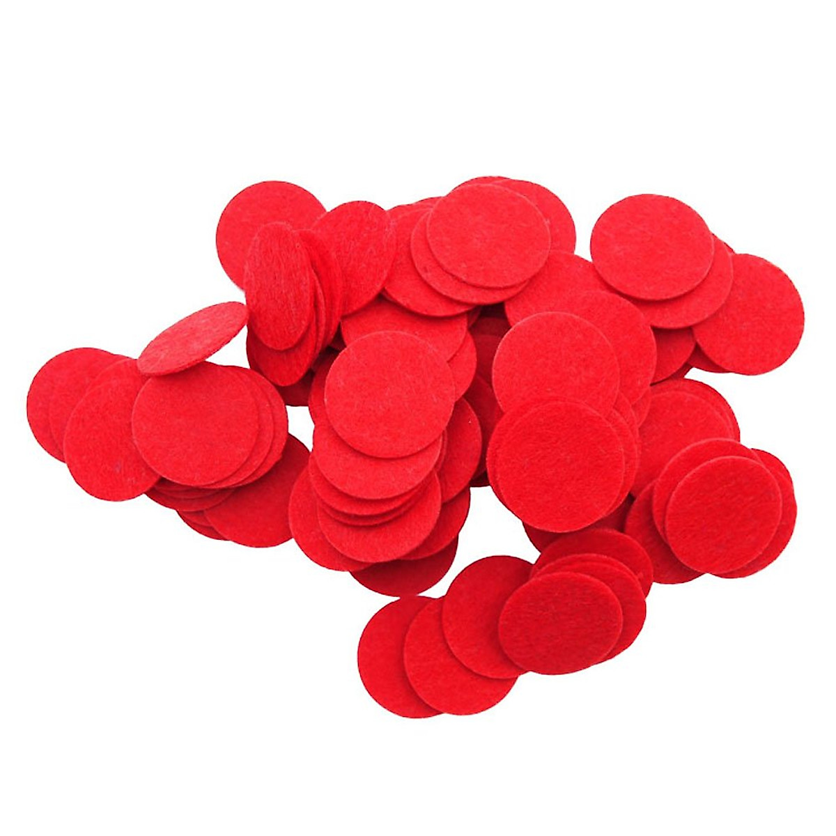 Playfully Ever After 1 Inch Red 100pc Stiff Felt Circles