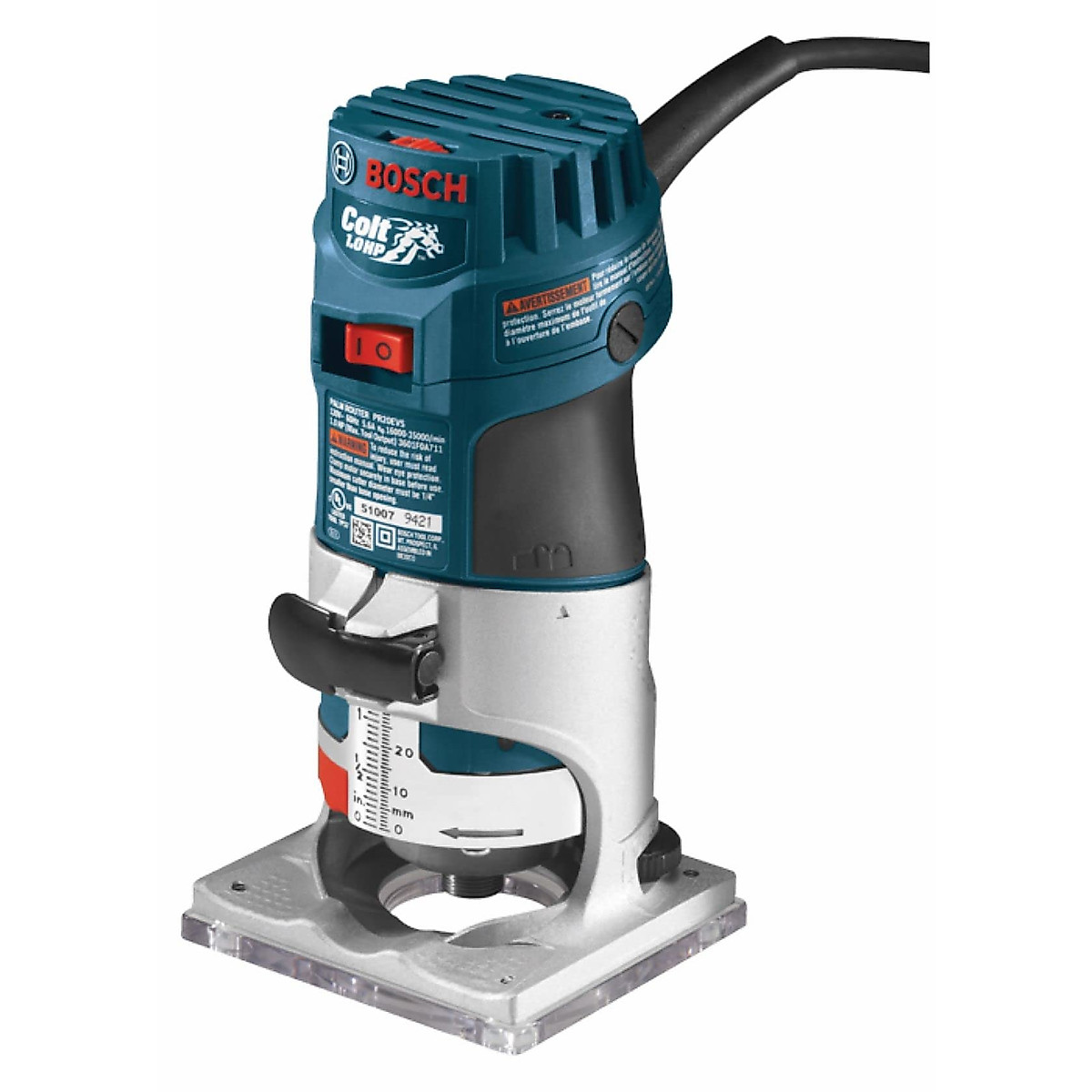 Bosch Router Tool, Colt 1-Horsepower 5.6 Amp Electronic Variable-Speed Palm Router PR20EVS & BOSCH 15 pc. Carbide-Tipped Wood Router Bit Set
