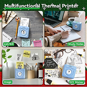 PeriPage A6 Mini Printer, Maximum Printing Width 2", Wireless Bluetooth Portable Thermal Printer, 203 DPI Clear Resolution, Connected Through Mobile APP, Can Print Labels, Stickers, Photos (Gift Box)