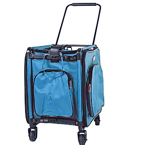 Tutto Serger Tote on Wheels (Turquoise, 17")