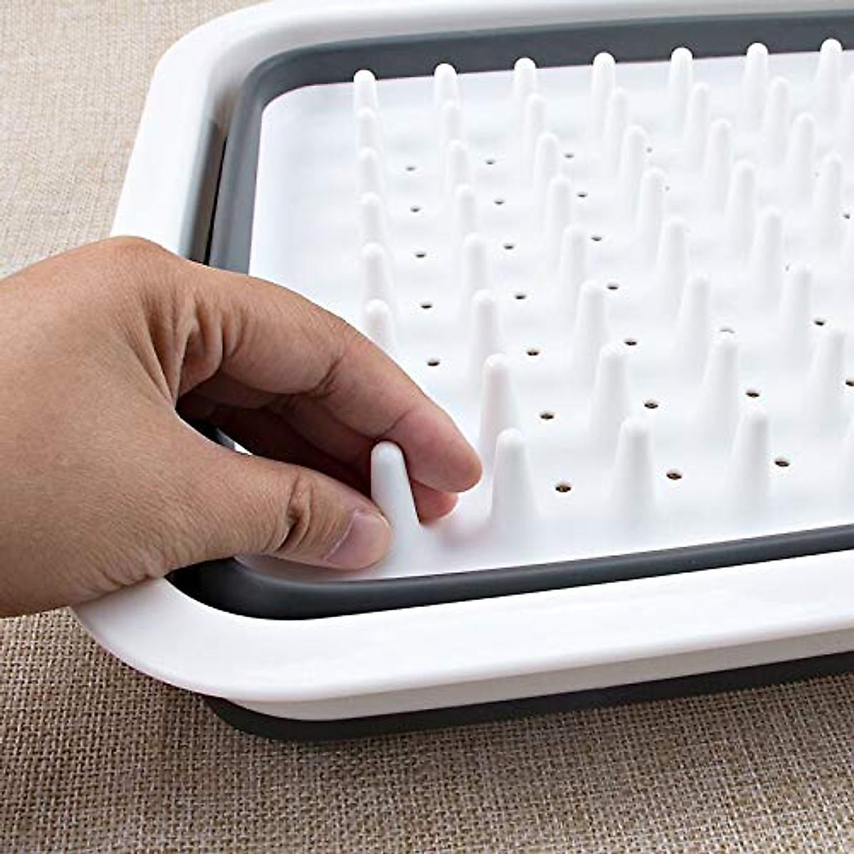 LUOYIMAO Collapsible Drying Dish Storage Rack Portable Dinnerware Organizer ，Collapsible Drying Dish Rack | SINKWARE Collection | Easy Storage