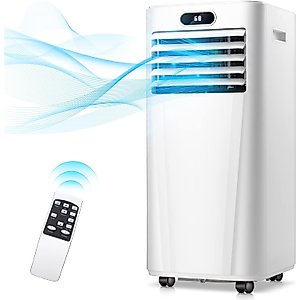 Kismile 8,000BTU Portable Air Conditioner with Built-in Dehumidifier Function, Fan Mode,Portable Ac Unit with Remote Control, Floor Air Conditioner for Room/Office/Dorm/Bedroom