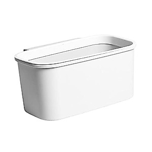 WeiLaiKeQi Under Sink Trash Can Household Cleaning Tools Hanging Garbage Container Trash Bin for Cabinet Door Bathroom Car Bedroom, Gray