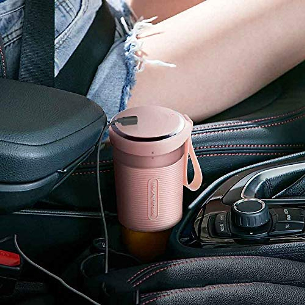 Mini Juicer Electric USB Smoothie Blender Fruit Fast Food Processor Portable Blender Electric Juicer (Color : Blue) (White)