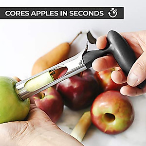 Zulay Kitchen Pineapple and Apple Corer Combo - Stainless Steel Pineapple Corer And Slicer Tool - Ergonomic Apple Corer Tool and Pineapple Cutter For Easy Core Removal