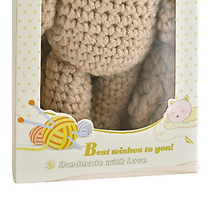 ISOCUTE Newborn Photography Outfits Baby Photoshoot Props Boy Girl Hat Bear Infant First Picture Photo Gift Box Khaki