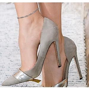 Savlano 925 Sterling Silver Solid Italian Figaro, Rope,Herringbone, Curb, Ball Bead, Snake, Mariner Chain Anklet for Women, Comes in 0.8mm - 5mm With Gift Box (9, Figaro 3.5mm)