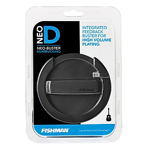 Fishman Neo-Buster Humbucker Soundhole Acoustic Pickup & Feedback Buster Black 0.28 x 1.97 x 4.72 inches