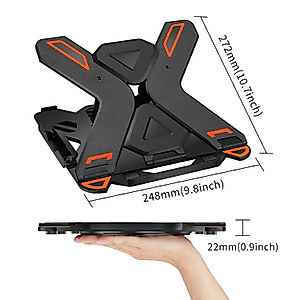 KENTEVIN Laptop Stand Adjustable Laptop Computer Stand Multi-Angle Stand Phone Stand Portable Foldable Laptop Riser Notebook Holder Stand Compatible for 10 to 17” Laptops