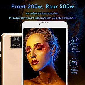 GOWENIC 7 inch Tablet, 1GB 16GB Tablet for Android 5.1, MT6592 Octa Core, Dual SIM GSM 7 Inch IPS Display, Front 0.3MP Rear 2MP, WiFi, Bluetooth, 3000 mAh, Gold(US)