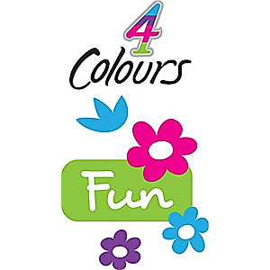 BIC 4 Colours Fun Retractable Ballpoint Pens - Box of 12 with Light Blue Pastel Barrel and Medium Point (1.0 mm)