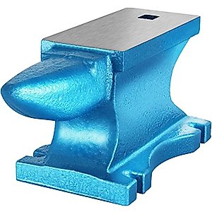 Happybuy Single Horn Anvil 55Lbs, Cast Iron Anvil Blacksmith Withstands Heavy Blows,Anvil Rugged Round Horn Anvil Blacksmith Jewelers Metalsmith Tool, for Sale Forge Tools and Equipment