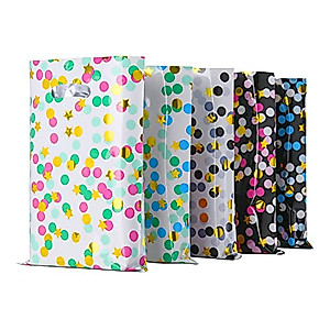 SBOQIXFM 50pcs party gift bags, gift bag for children's birthday and baby christening (round)