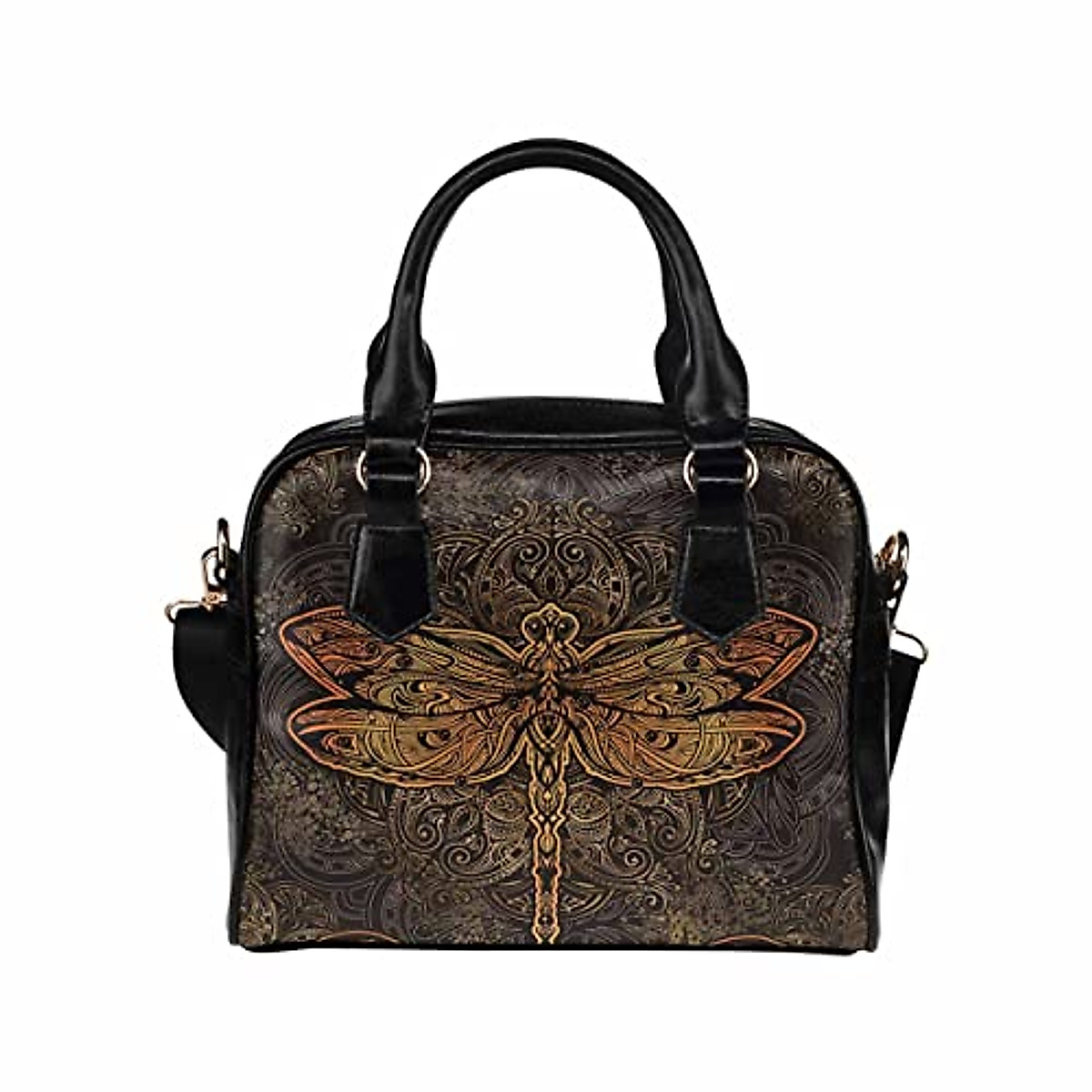 D-Story Mandala Dragonfly Handbags for women Fashion Handbags Wallet Tote Bag Shoulder Bag Top Handle Satchel Purse