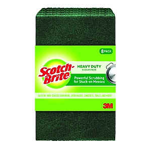 Scotch-Brite Heavy Duty Scour Pads, Scouring Pads for Kitchen and Dish Cleaning, 8 Pads