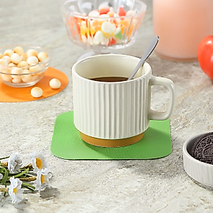 4PCS Jar Opener Gripper Pads, MONGSEW Rubber Jar Opener Grippers for Seniors with Arthritis & Weak Hands (Orange+Green)