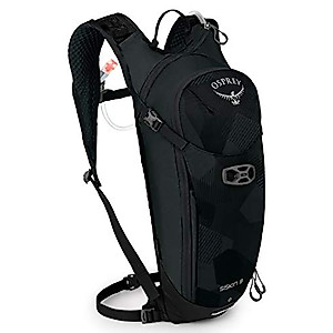Osprey Siskin 8L Men's Biking Backpack with Hydraulics Reservoir, Obsidian Black