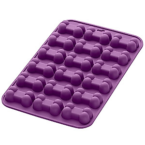 TYH Supplies Silicone Dog Treat Mold | 2 Pack - 28 Cavity | Food Grade Non-Stick Dog Bone and Paw Mold Trays For Baking, Candy, Jelly, Ice Cubes, Puppy Treats, and Biscuits