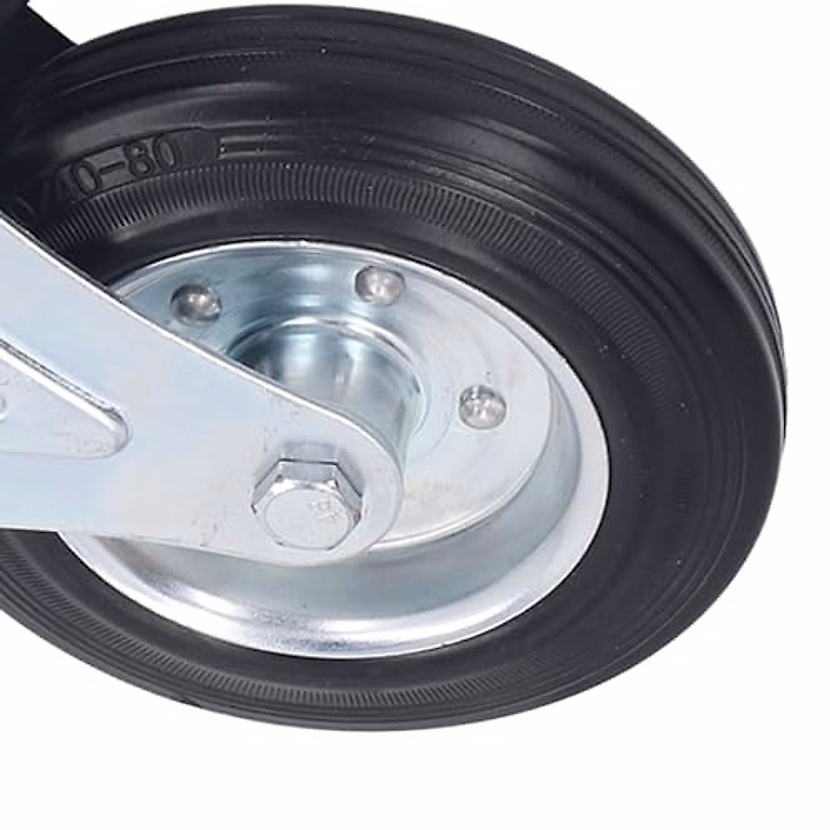 Fafeicy Stair Climbing Wheel, 6 Inch 300LBS Load Capacity Triangular Rubber Caster, Slip Resistant, Galvanized Iron Hub, Solid Tire for Stairs, Fafeicycpav6mgnh1