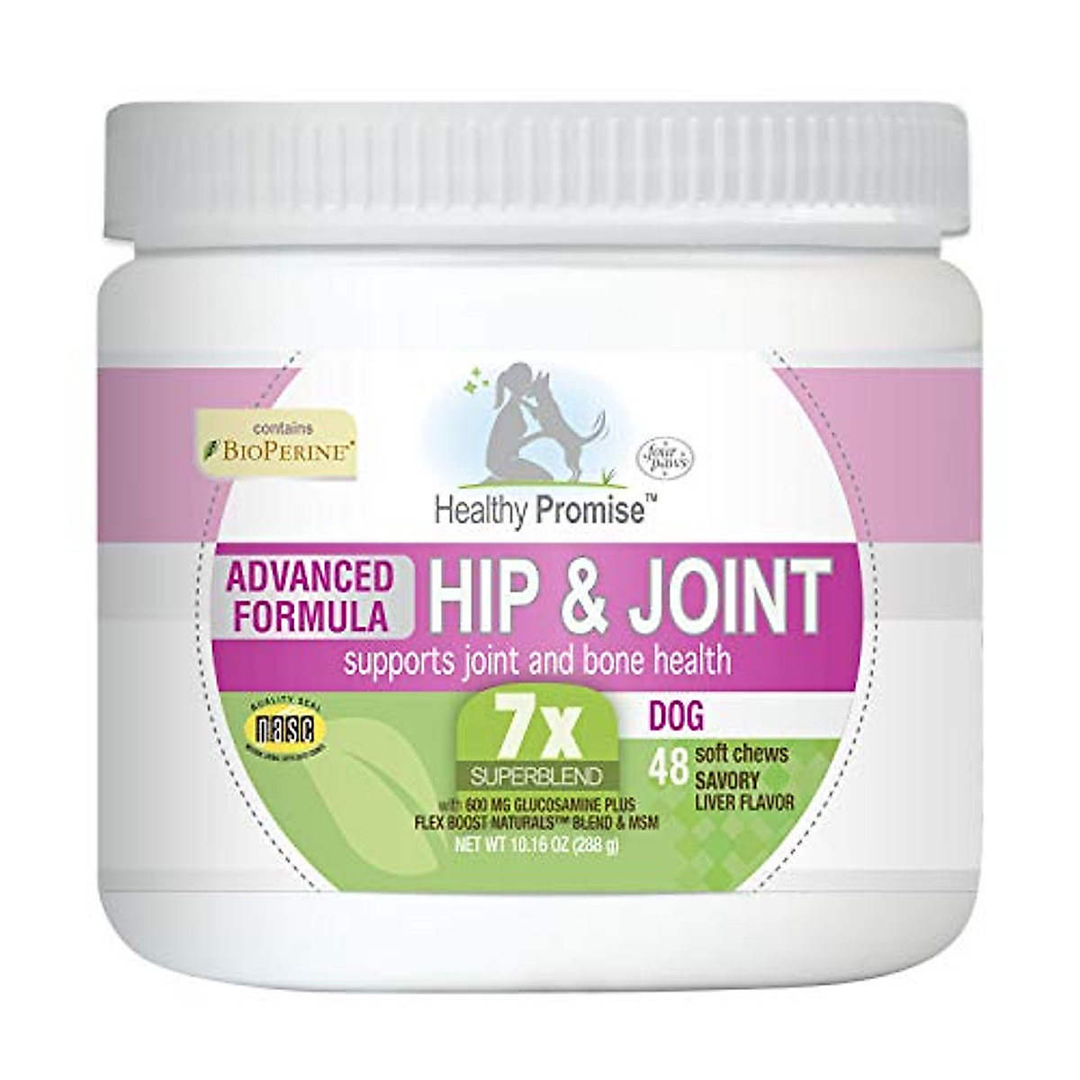 Four Paws Healthy Promise Advanced Formula Hip & Joint Supplement for Dogs Soft Chews 48 Count