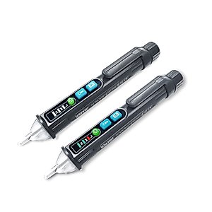 2PCS LETONNEY Voltage Tester, Non Contact Voltage Detector, Circuit Tester Dual Range Voltage Sniffer AC 12V-1000V/48V-1000V, Live/Null Wire Tester with Alarm and Flashlight (Gray)