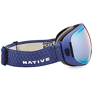 Native Eyewear Denim Drop Zone Ski-Goggles, Snow Turned Rose Blue