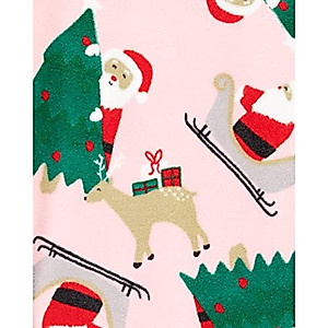 Carter's Girls' 4-14 Gown and Doll Dress Set (Pink Christmas/Santa, 12-14)