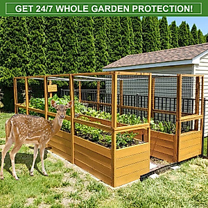 Mklsit Deer Netting Fence, 8ft x 100ft Bird Netting Heavy Duty Garden Netting for Garden Protection Fruit Trees Vegetable Plants Against Birds, Deer and Other Animals