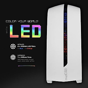 Periphio Warp Gaming PC with AMD Athlon 3000G, Radeon Vega 3 iGPU, 500GB SSD, 16GB DDR4 RAM, Windows 10, 4-in-1 RGB Gaming Bundle, and XXL Desk Mat
