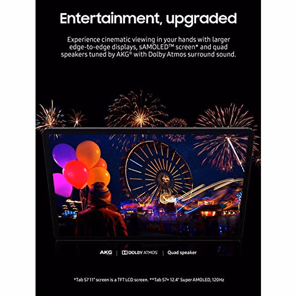 Samsung Galaxy Tab S7+ Wi-Fi, Mystic Silver -256 GB (Renewed)