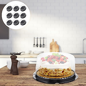 Zerodeko Cake Boxes 10Pcs Cake Carrier Transporter 6 Inch Portable Clear Cake Box With Dome Dessert Keeper Bread Saver Cupcake Container Cheesecake Dome Cake Container Cake Boxes Cupcakes