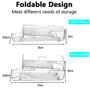 Auto Rolling Soda Can Organizer,2 Tire Pop Soda Can Dispenser with Lid for Refrigerator Kitchen Pantry,Cabinet Canned Food