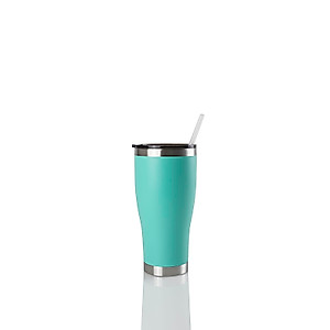 Hogg Modern Curve 30 oz Tumbler - Mint, Powder Coated Tumbler, Bulk Tumblers with Lids and Straws, Engravable Blanks, Powder Coated Tumblers for Laser Engraving, Etching, Vinyl, DIY