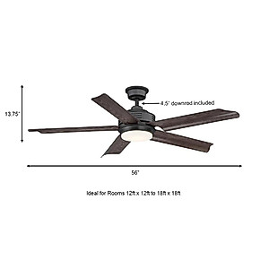 Home Decorators Collection Hansfield 56 in. LED Outdoor Natural Iron Ceiling Fan with Remote Control