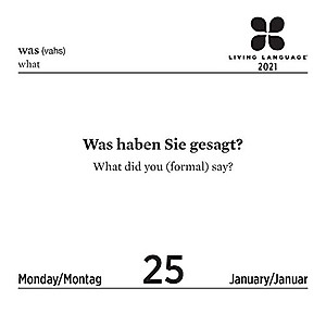 Living Language: German 2021 Day-to-Day Calendar