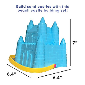 Sand Castle Molds for Kids Set of 4 | Sand Castle Building Kit Beach Toys | Gift Toy for Kids Aged 1 to 9 - Beach Sand Toys Set | Kids Sand Toys Beach Buckets