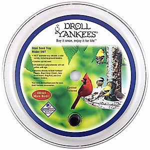 Droll Yankees Bird Feeder Tray, Seed Catcher Accessory Attachment, 10.5-Inch Diameter