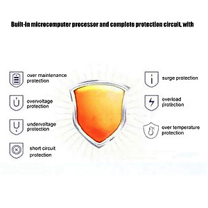 Suuonee Car Power Converter, 4000W DC 12V to AC 220V LCD Display Pure Sine Wave USB Power Inverter Converter