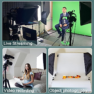 Softbox Lighting Kit, Skytex 16x16in Soft Box | 135W 5500K E27 LED Bulb, Continuous Photography Lighting Kit Photo Studio Lights Equipment for Camera Shooting, Video Recording