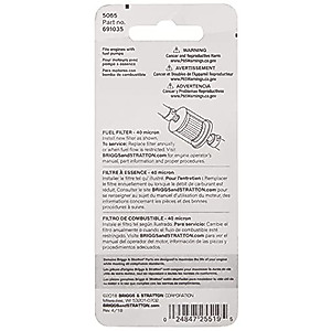 Briggs & Stratton 5065K Fuel Filter, (40 Micron)