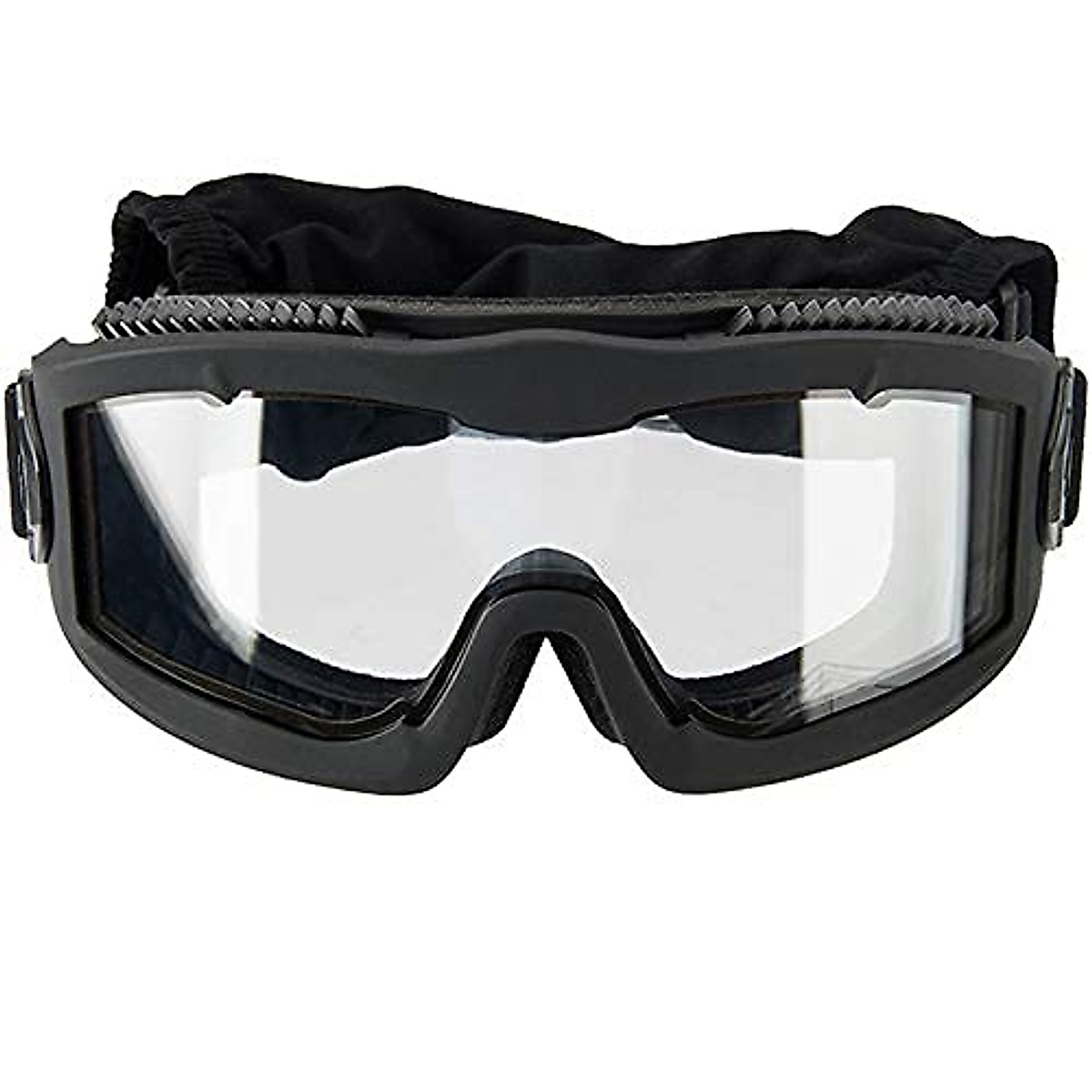 Lancer Tactical AERO Airsoft Tactical Safety Goggles -3mm Dual Pane Lens, Anti-Fog Glasses for Hunting and Cycling-One Len (Black)