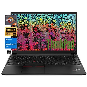 Lenovo 2023 Flagship ThinkPad E15 Gen 4 Business Laptop, 15.6" FHD IPS Anti-Glare 300 nits Display, 6-Core AMD Ryzen 5 5625U, Radeon Graphics, 16GB RAM, 256GB SSD, WiFi 6, Win 11 Pro+HubxcelAcessory
