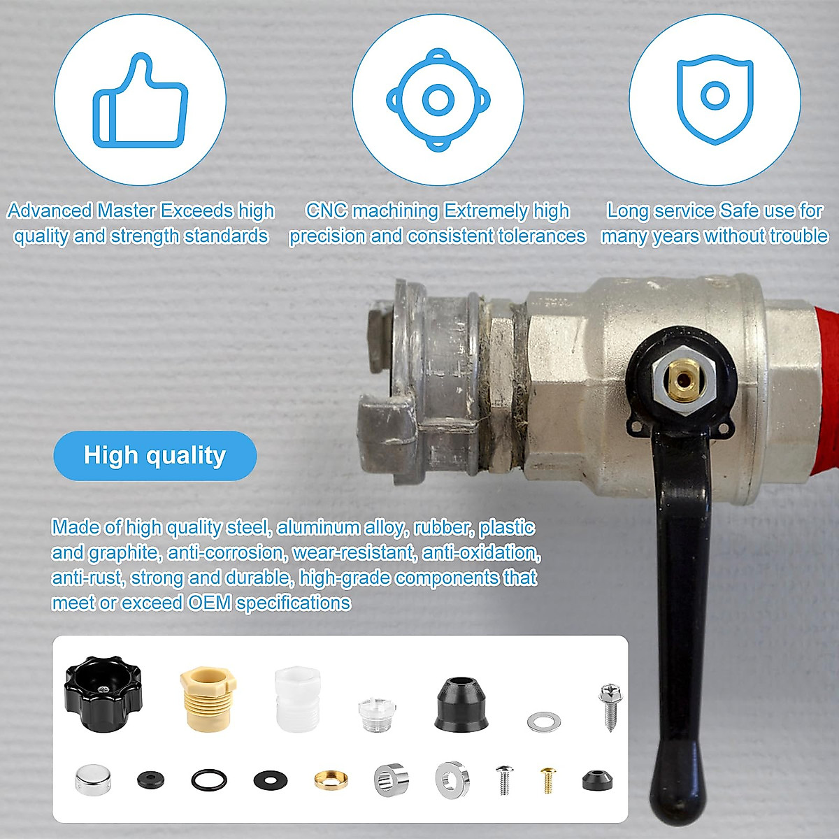 630-8500 Complete Wall Hydrant Repair Kit, Outside Outdoor Faucet Replacement Parts Compatible with Prier 500 400 300 Series & Diamond 300/400 Series Wall Hydrants