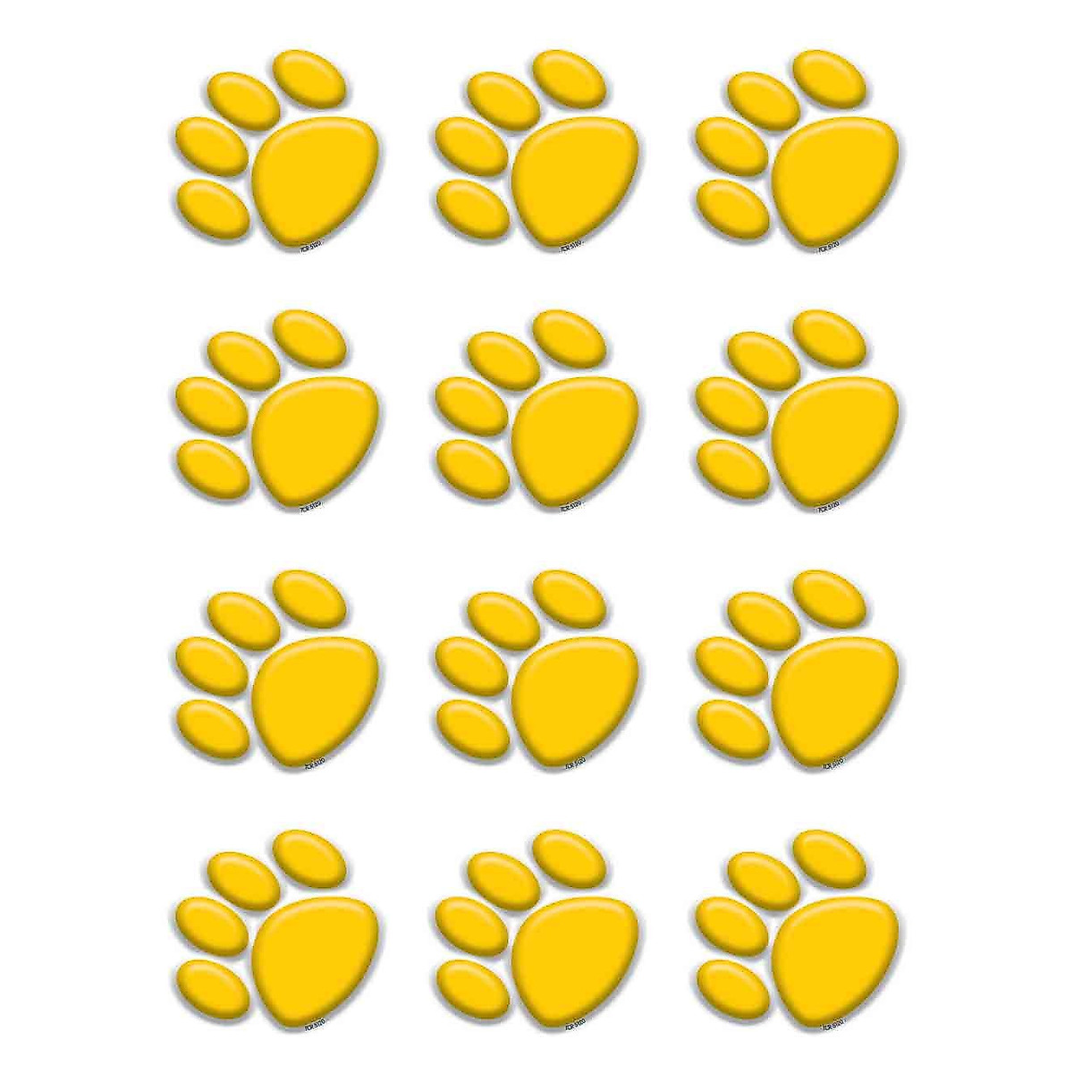 Teacher Created Resources Mini Accents, Gold Paw Prints (5120)