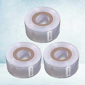 YARDWE Grafting Tape| 3 Roll 30mm Wide Clear Stretchable Nursery Grafting Films for Floristry Plants Repair, Bio- degradable Moisture Barrier Grafting Tools for Garden Trees Fruit Vegetable Flower