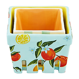 Mud Pie Nested Berry Baskets, Blue