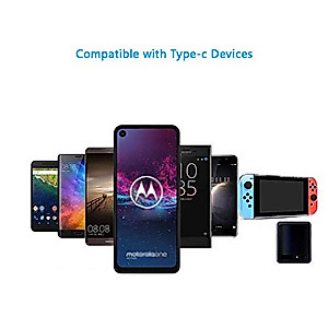 Replacement USB C Fast Charging Cable for Motorola One Action/Macro/Vision/Zoom/Hyper/Power/Fusion+, Fast Charging Cord for Moto G8/Stylus/ G7/G6/Plus/Power/Play,Moto Razr/ Z4/Z3/Z2/X4/X5